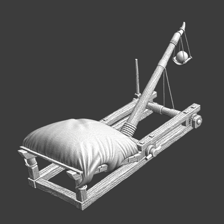 3D Printable Medieval Onager catapult model by Northern Crusades Miniatures